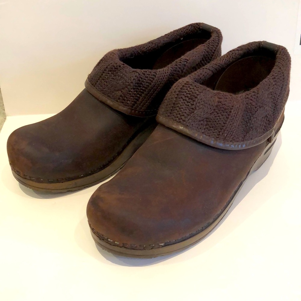 Sanita Danish Clogs Antique Brown Leather - Gem